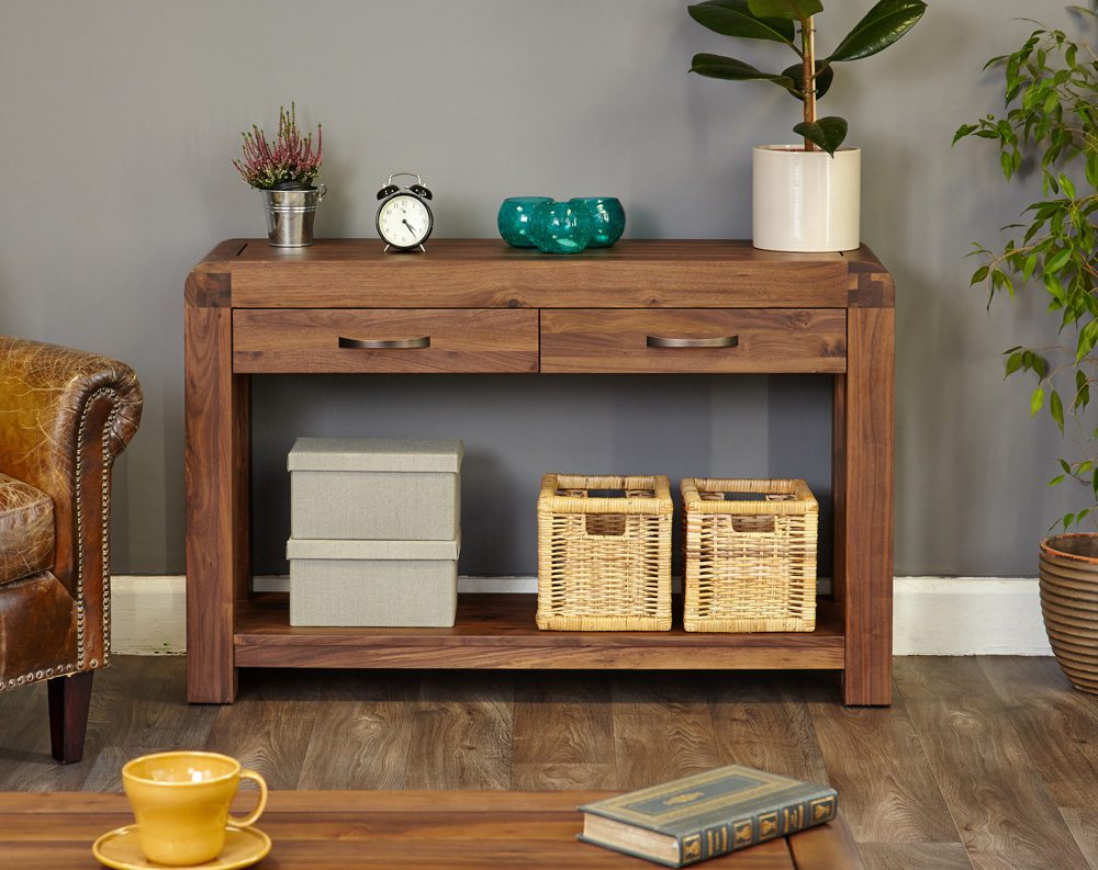 Shiro Walnut Console Table - Glasstone Furniture