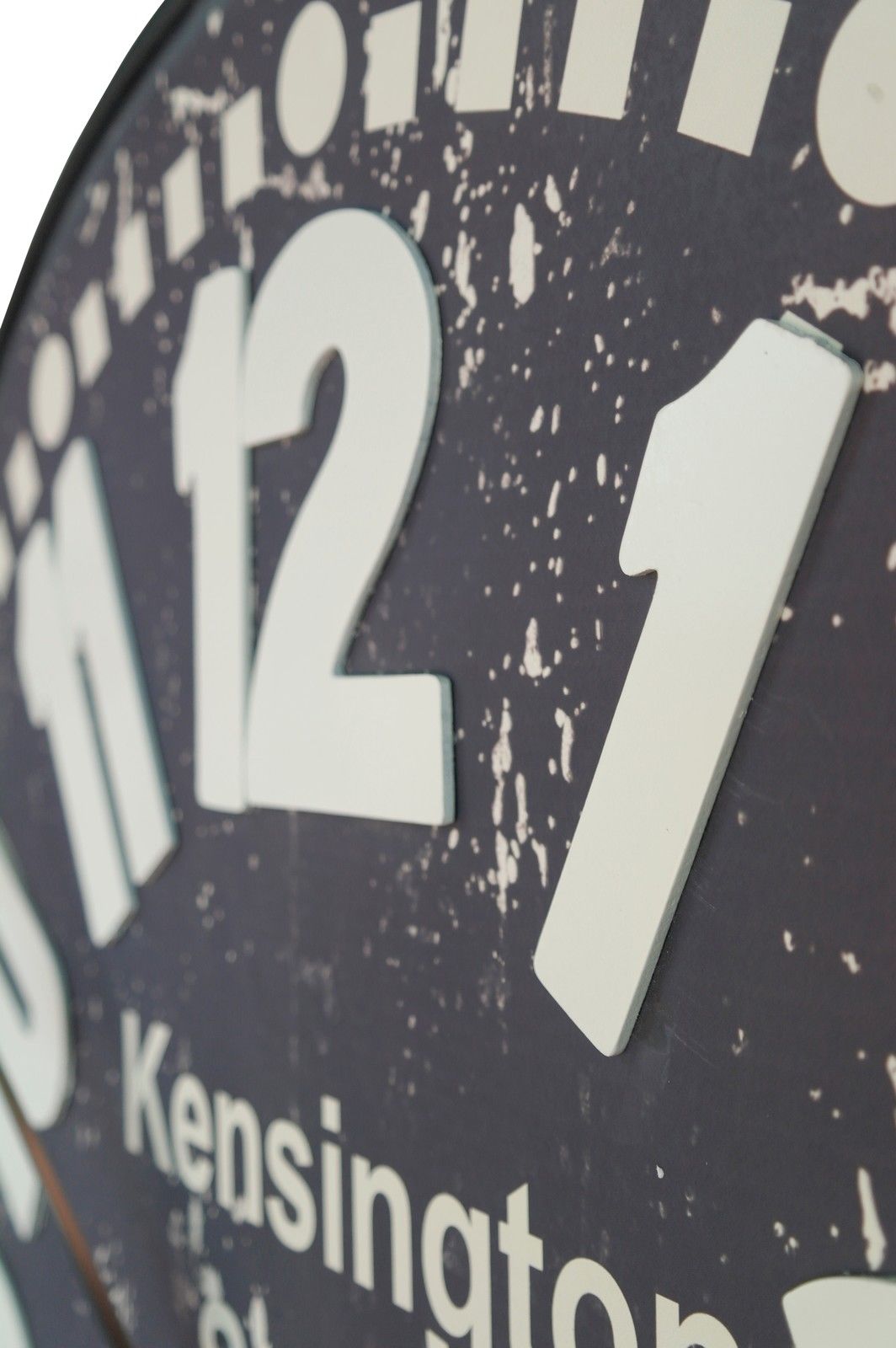 Kensington Station Wall Clock with Raised Numerals - Glasstone Furniture