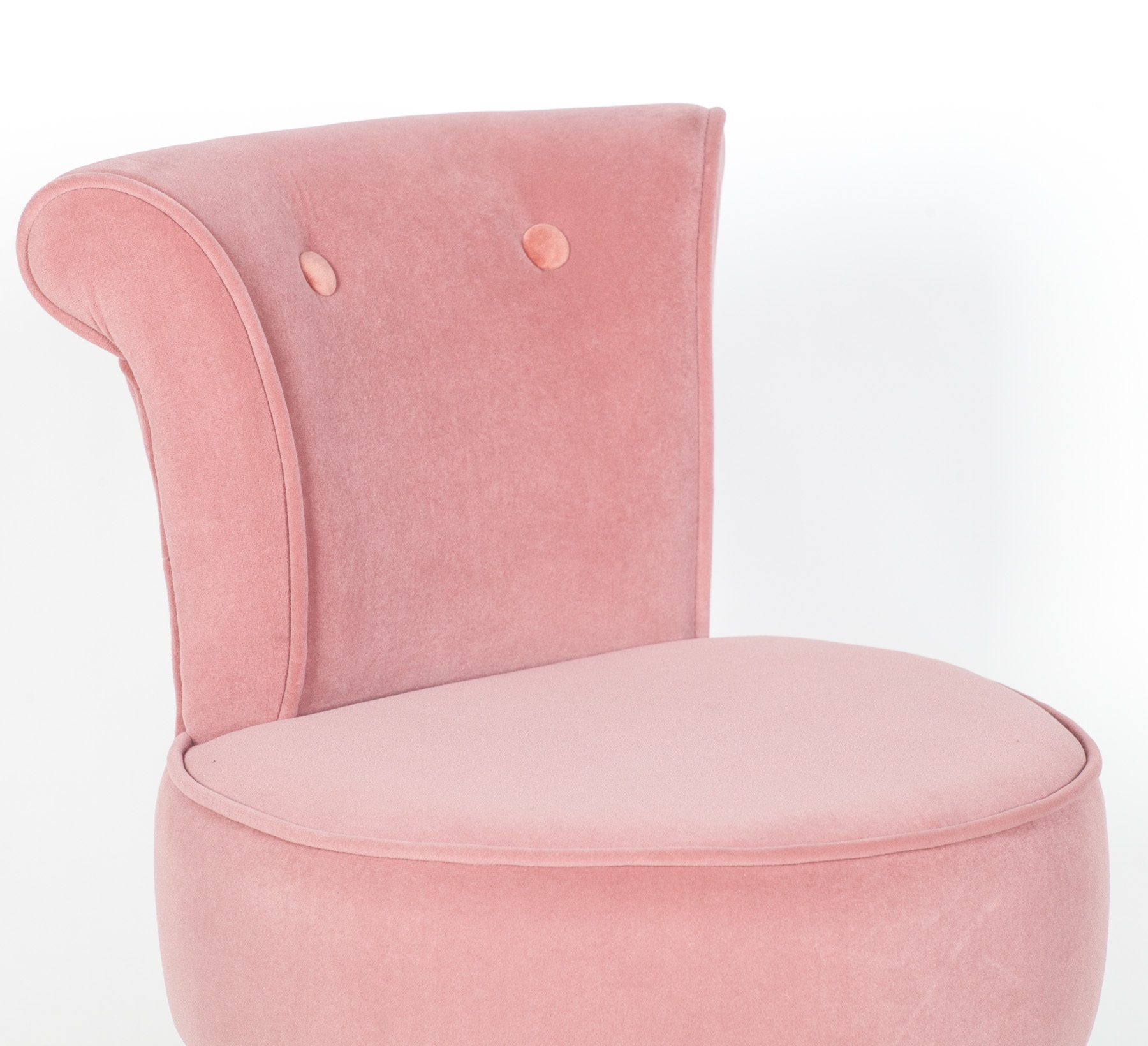 Pink Stool / Bedroom Chair with Gold Legs - Glasstone Furniture