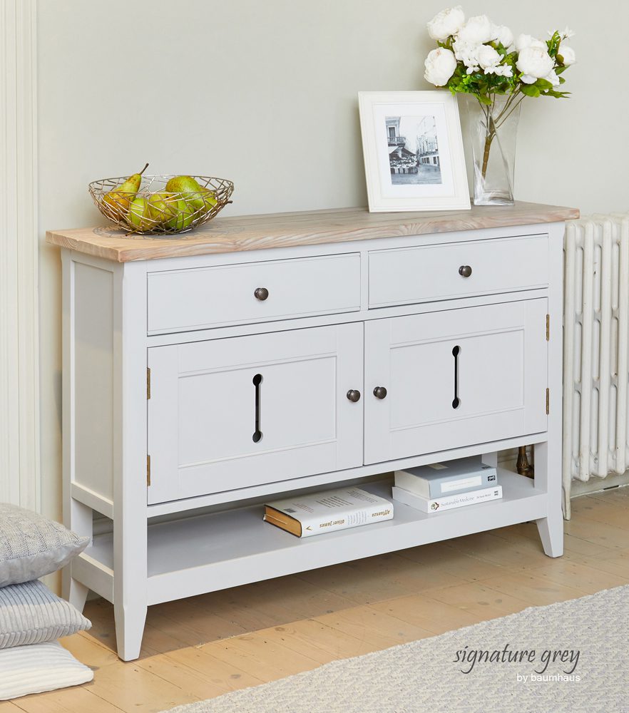 Signature Small Sideboard / Hall Console Shoe Storage Table - Glasstone ...