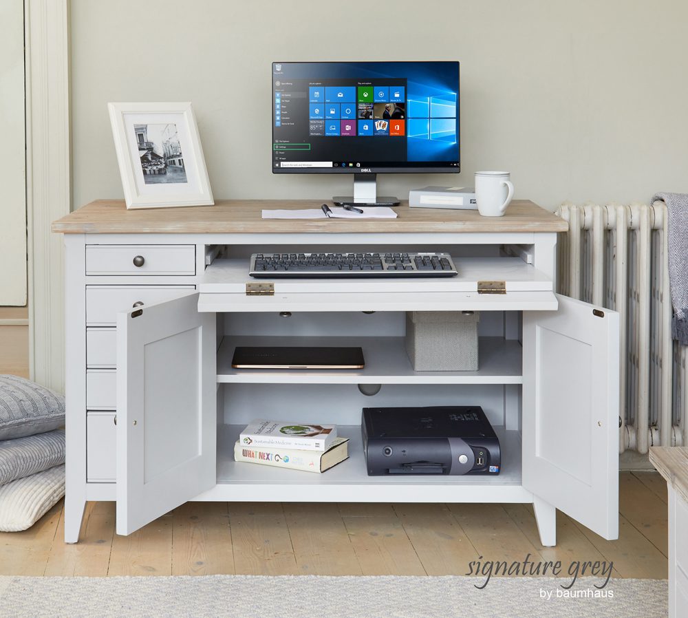 Signature Hidden Home Office Desk - Glasstone Furniture