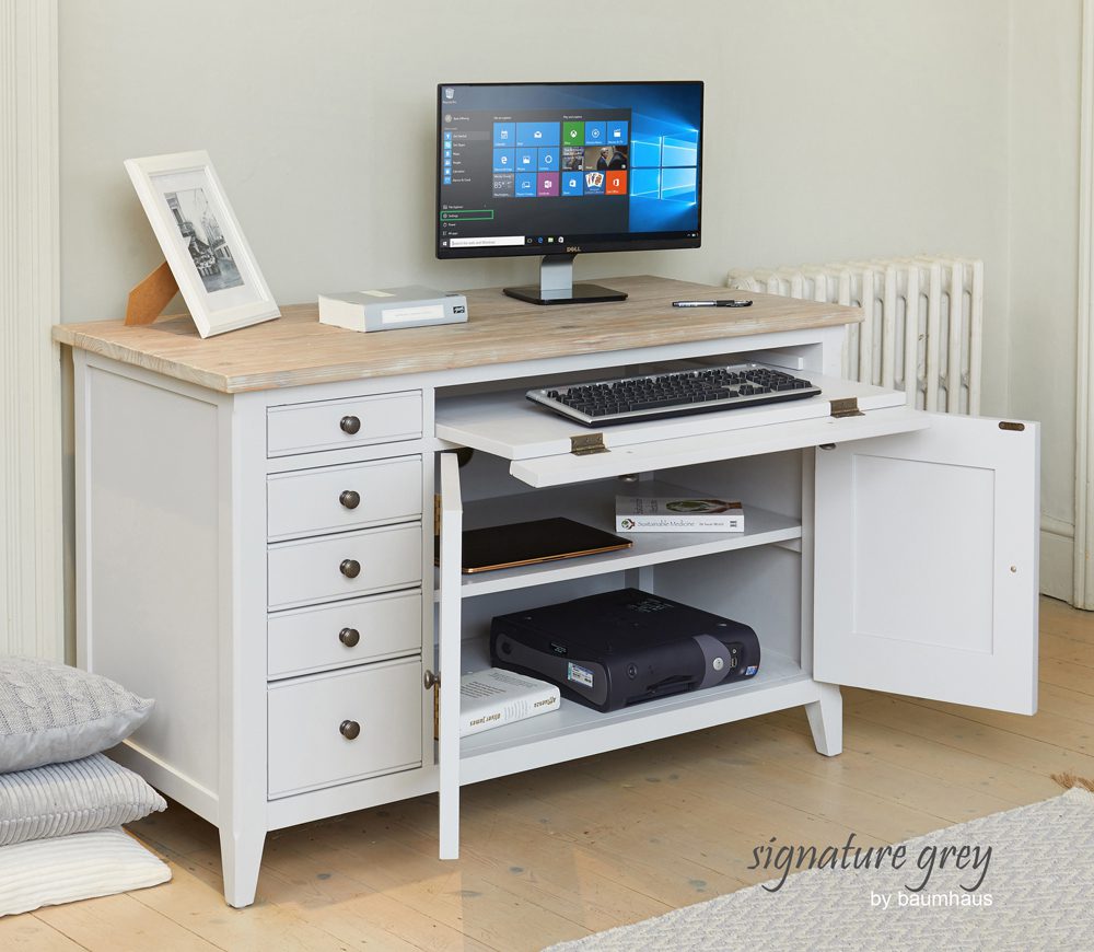 Signature Hidden Home Office Desk - Glasstone Furniture