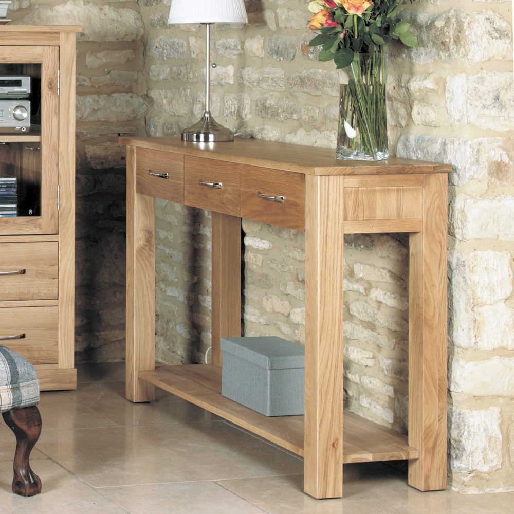 Mobel Oak Console Table - Glasstone Furniture