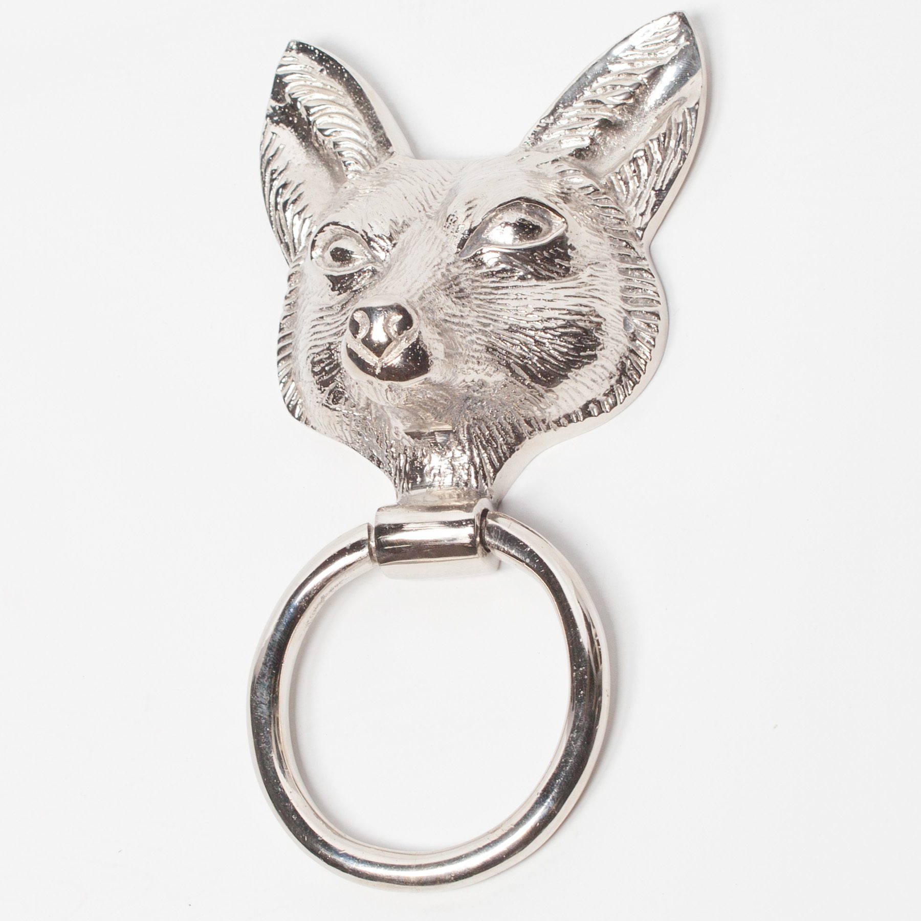 Chrome Fox Door Knocker - Glasstone Furniture