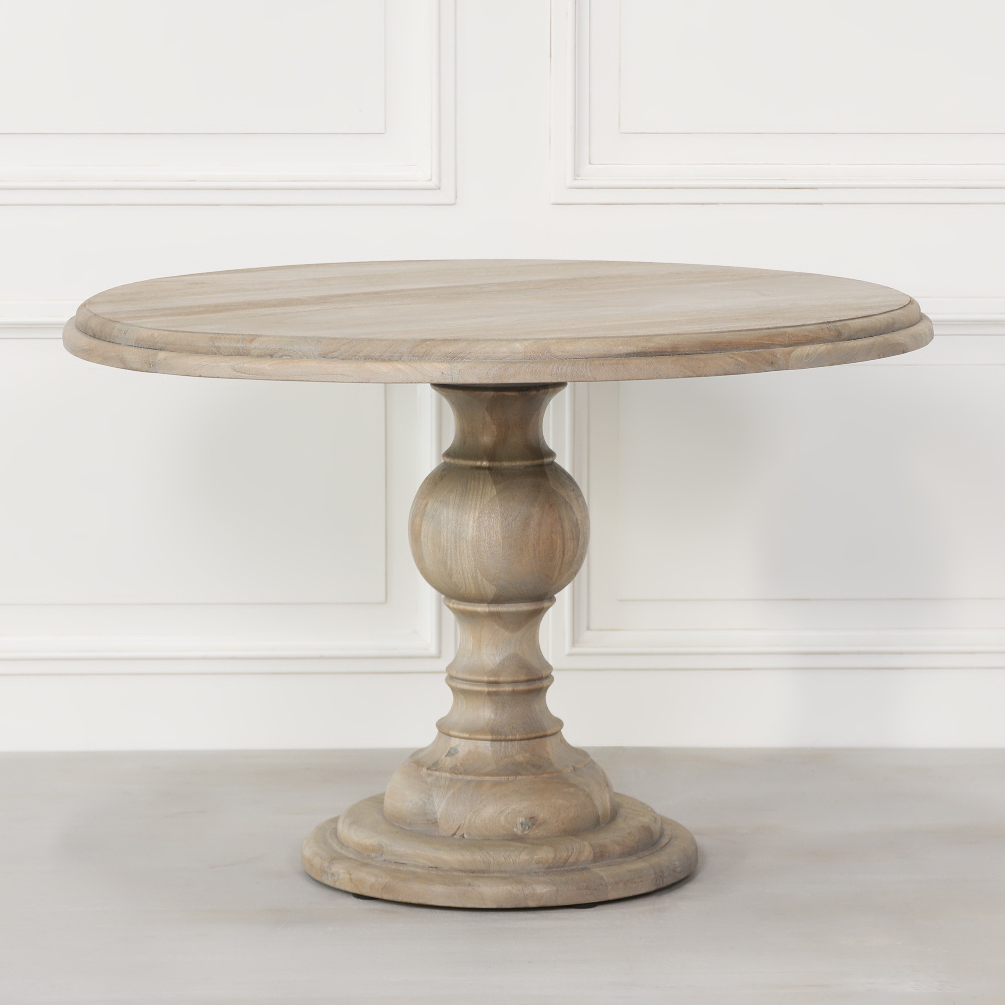 Rustic Wooden Round Dining Table 120cm - Glasstone Furniture