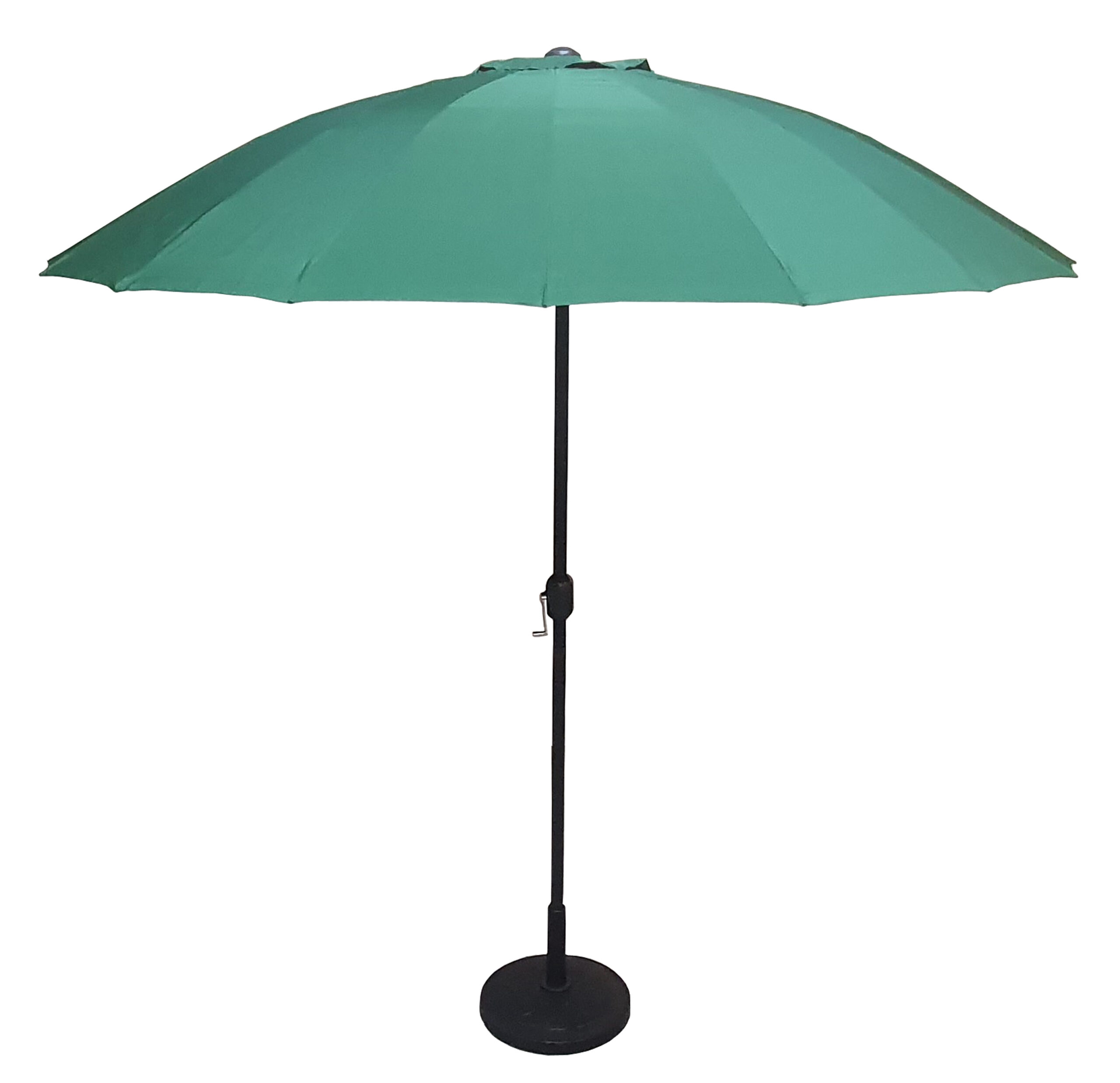 2.7M dia Shanghai parasol with green canopy - Glasstone Furniture