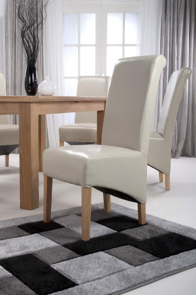 Krista Roll Back Herringbone Plain Cappuccino Dining Chair - Glasstone ...