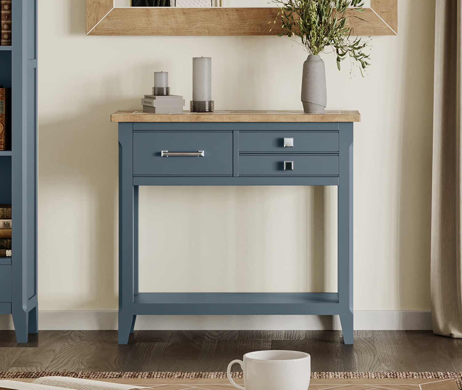 Signature Blue - Reclaimed Small Console Table - Glasstone Furniture