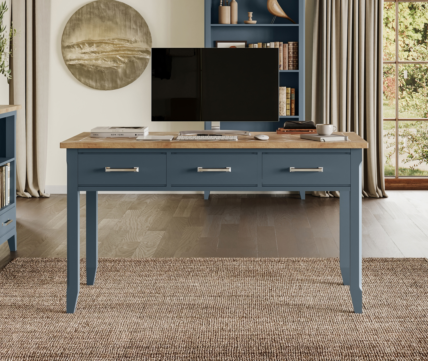 Signature Blue - Executive Desk - Glasstone Furniture