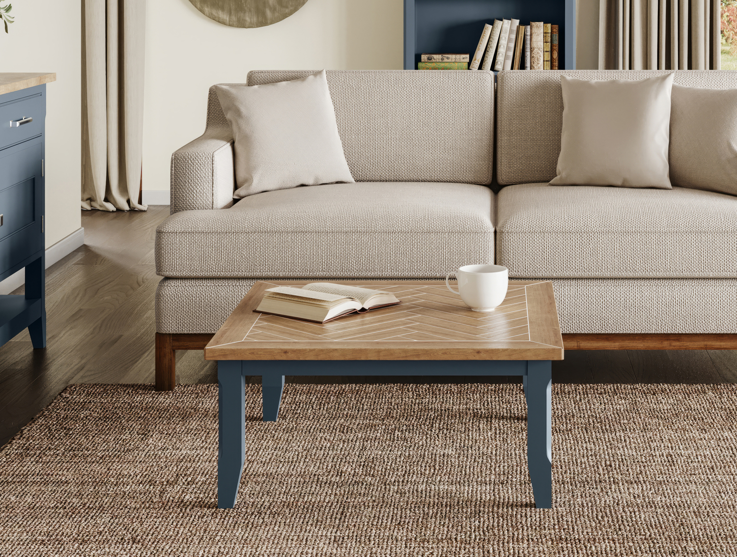 Signature Blue - Square Open Coffee Table - Glasstone Furniture