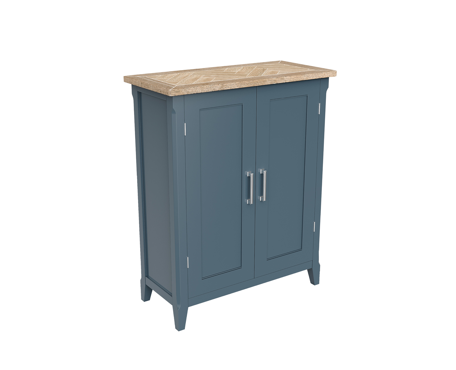 Signature Blue Shoe Storage Cupboard - Glasstone Furniture
