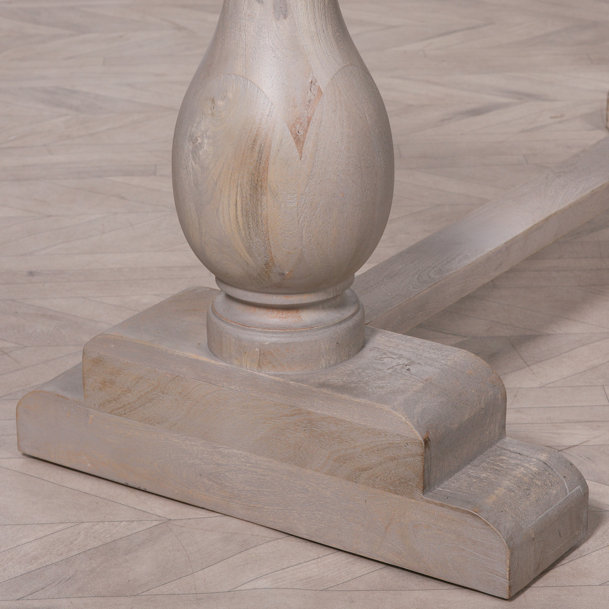 Blanche Wood Rustic Washed Rectangular Dining Table 210cm - Glasstone ...